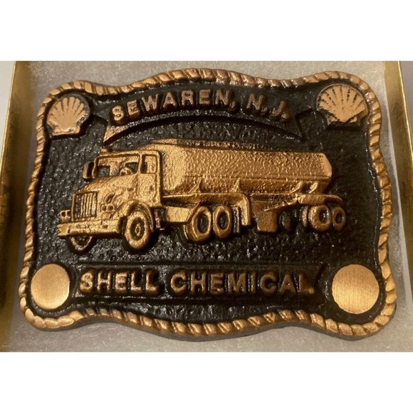 Accessories | Vintage Metal Belt Buckle Brass Shell Chemical Sewaren ...